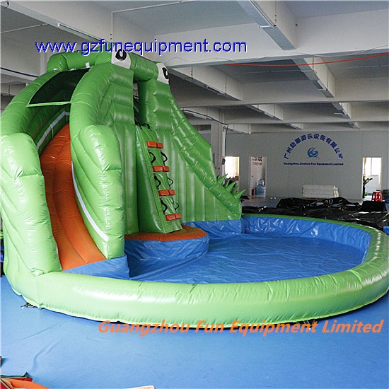 Frog inflatable water slide / inflatable slide for sale -- Guangzhou ...